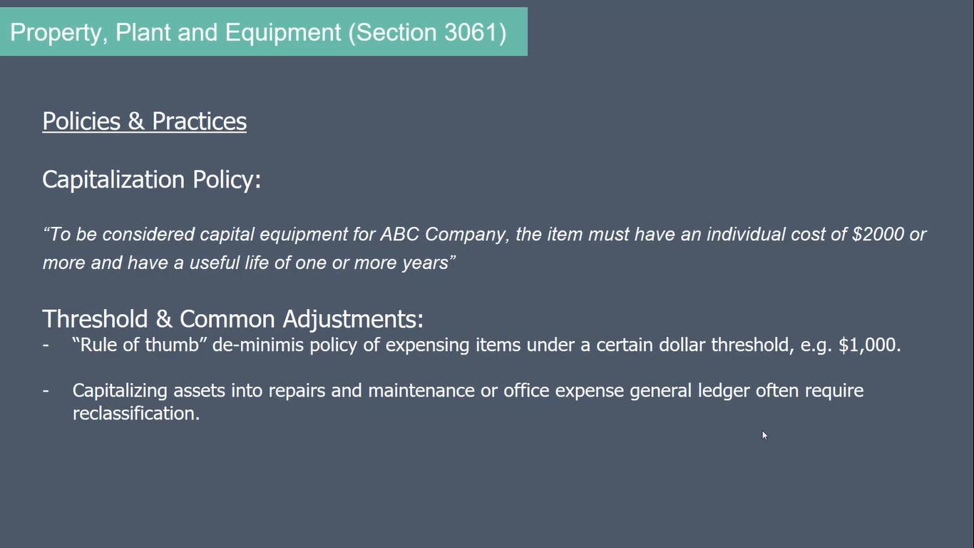 Accounting for Capital and Intangible Assets (Canadian GAAP) - Commerce ...